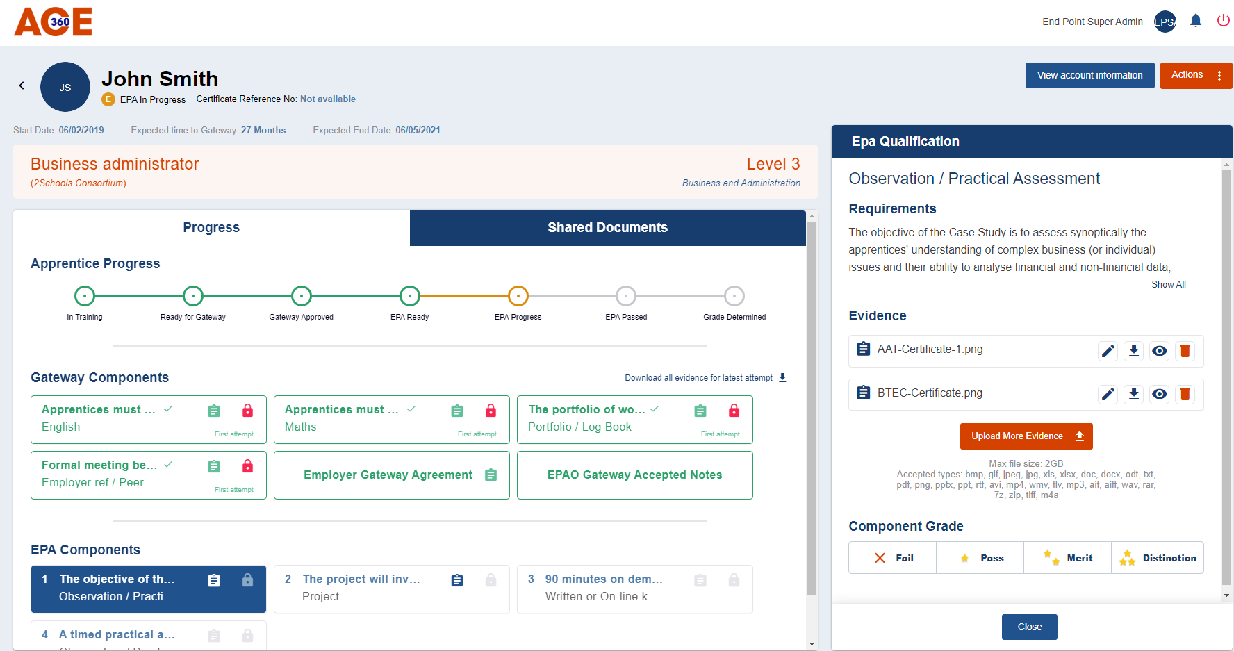 Managing Apprentice Records - ACE360