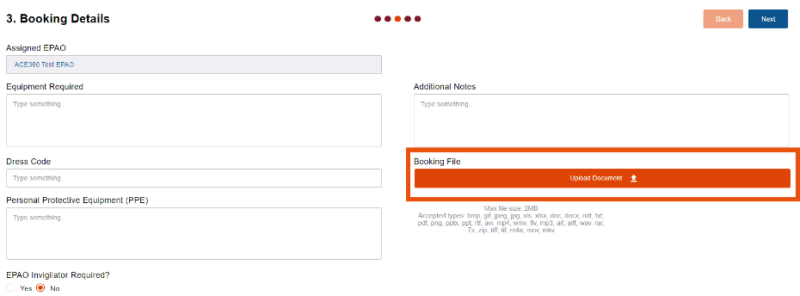 Complete Your Booking Details on ACE360: An EPAO Guide - ACE360