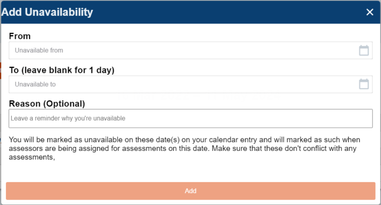 Setting Unavailable Future Dates - ACE360